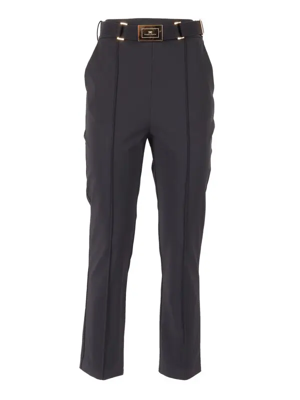 Elisabetta Franchi Trousers With Belt - Red