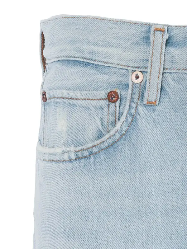 AGOLDE 90's Crop Mid Rise Loose Fit Jeans - Blu