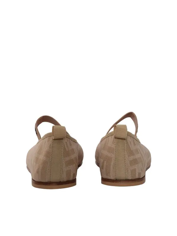 FENDI JR Light Ballerinas With Logo