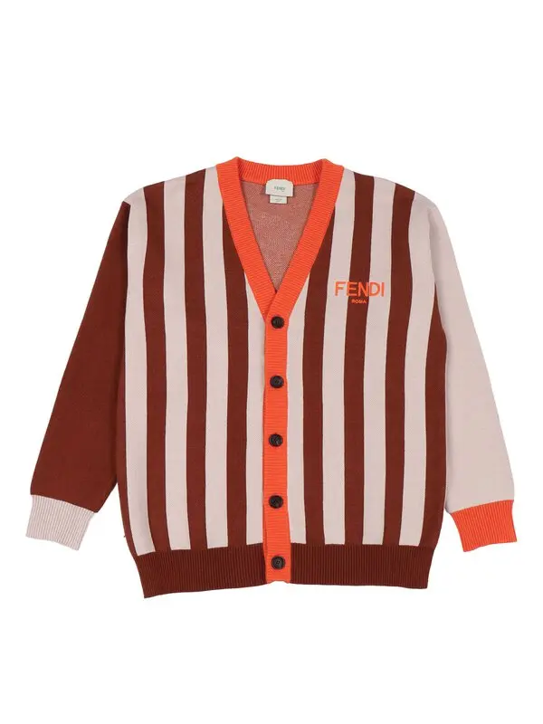 FENDI JR Cardigan With Jacquard
