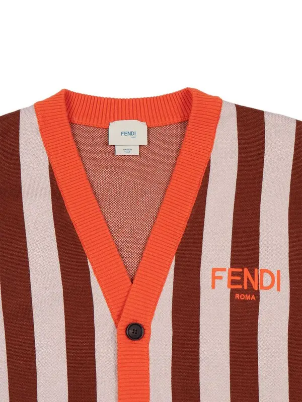 FENDI JR Cardigan With Jacquard