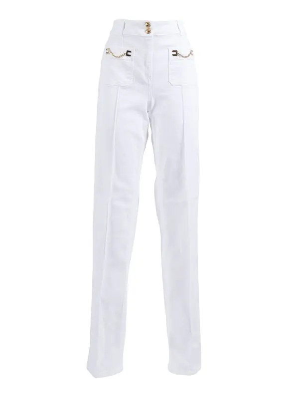 Elisabetta Franchi Mod. Jeans Trousers - White