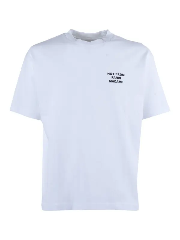 DR�LE DE MONSIEUR Optic Bold Slogan T-shirt