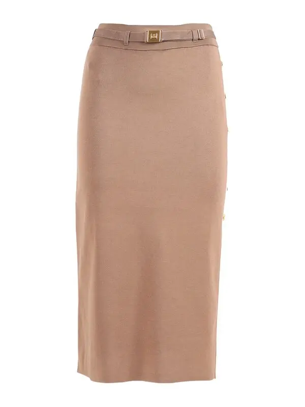 Elisabetta Franchi Knit Skirt With Belt - Other
