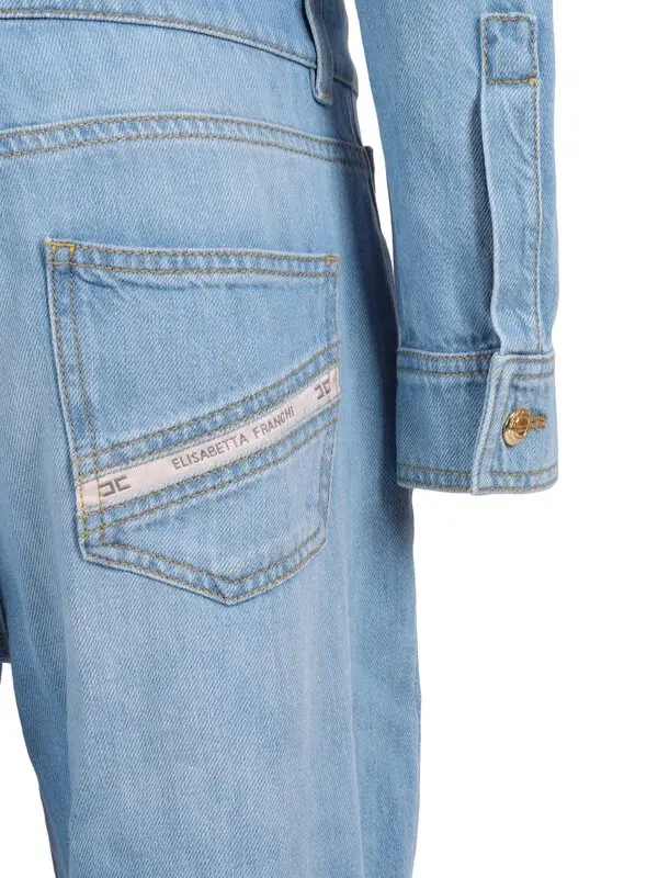 Elisabetta Franchi Denim Jumpsuit - Blu
