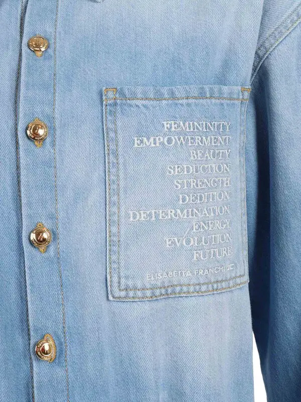 Elisabetta Franchi Denim Jumpsuit - Blu
