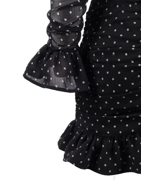 ROTATE BY BIRGER CHRISTENSEN Printed Long Sleeve Dress