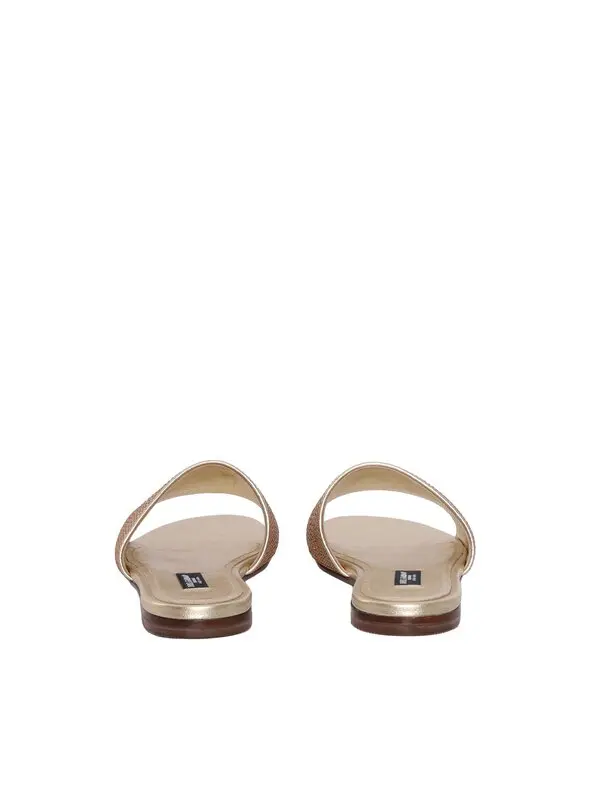 Dolce & Gabbana Flat Slides - Gold