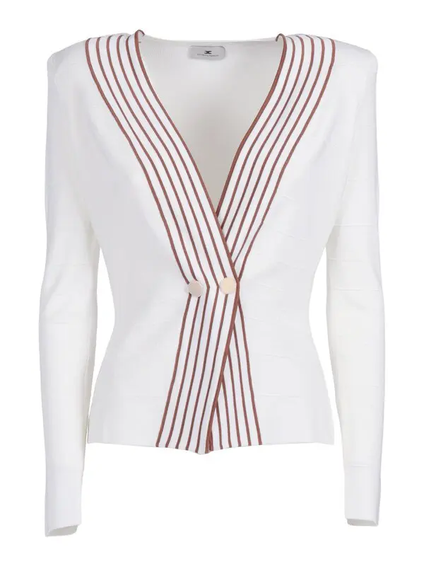 Elisabetta Franchi Tricot Knit Top - White