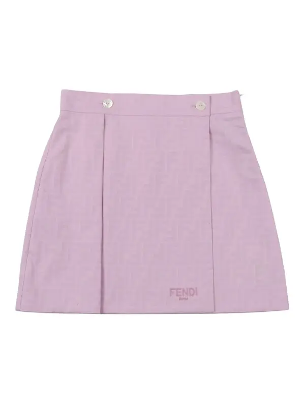 FENDI JR Ff Cotton Jacquard Skirt