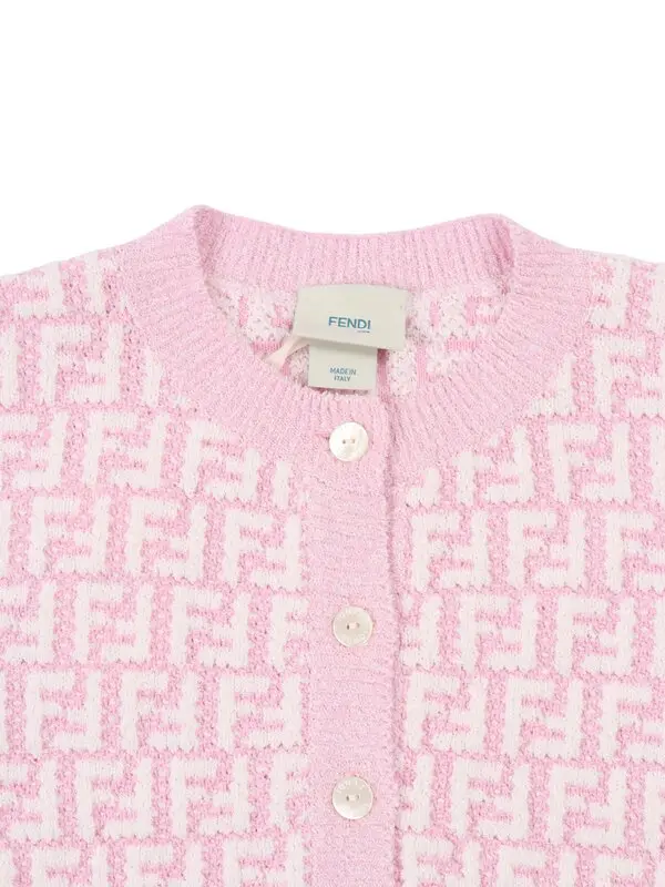 FENDI JR Cardigan In Ff Viscose Knit