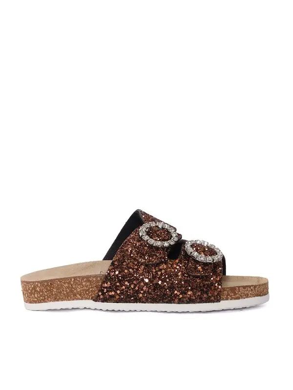 Monnalisa Glitter Sandals - Red