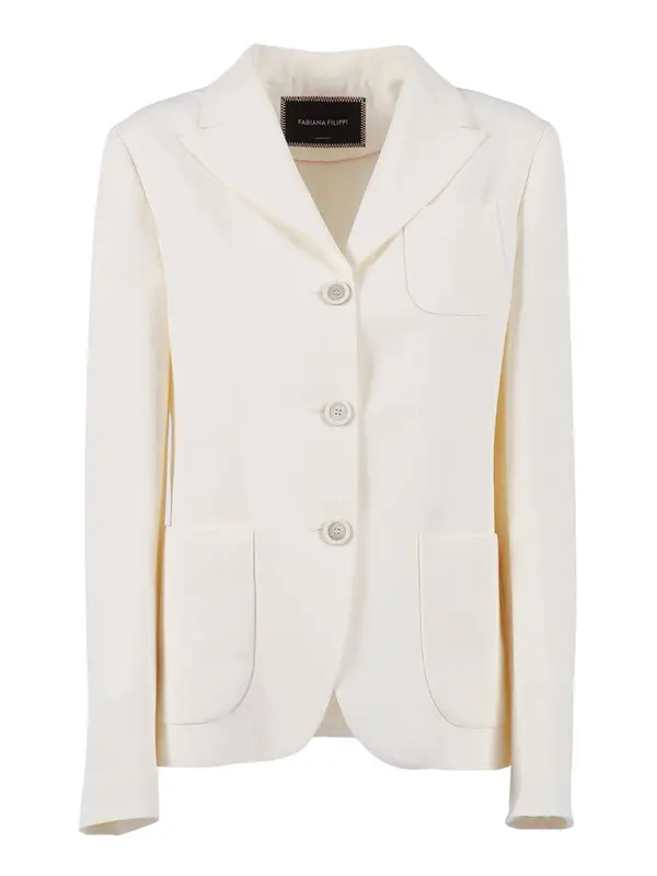 Fabiana Filippi Fitted Jacket - White