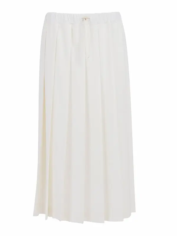 Fabiana Filippi Pleated Skirt With Elasticated Waistband - White