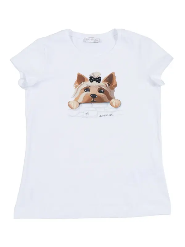 Monnalisa Regular Fit Tee With Graphic - White