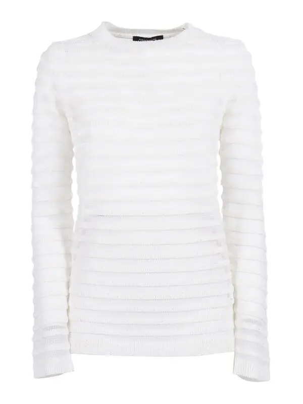 Fabiana Filippi Boatneck Knit Top - White