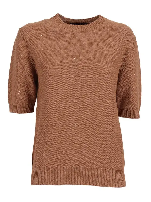 Fabiana Filippi Short Sleeve Linen Top - Other