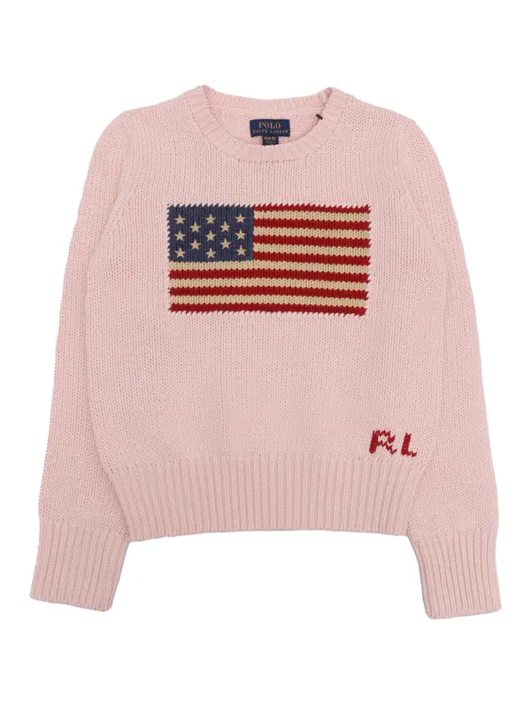 Polo Ralph Lauren Sweater With American Flag - Red