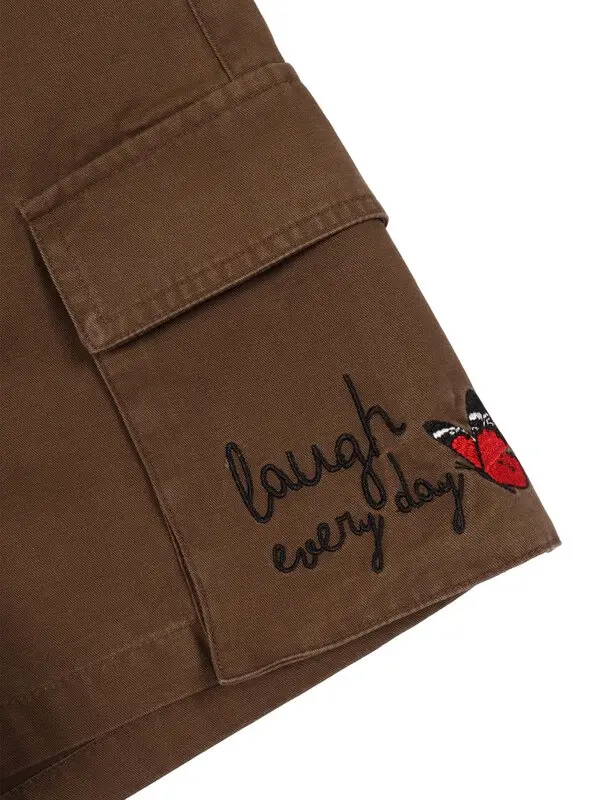 Monnalisa Canvas Shorts With Pockets