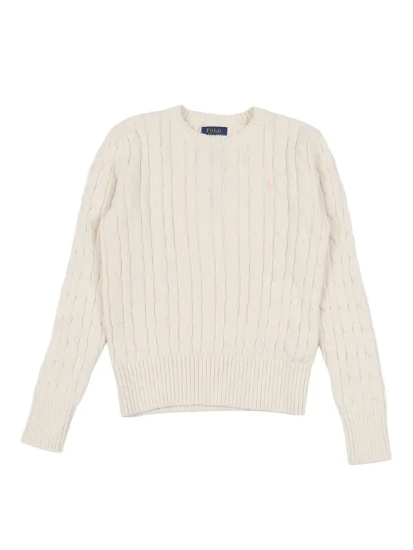 Polo Ralph Lauren Cable Knit Pullover Sweater - White