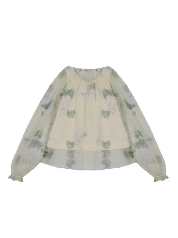 Monnalisa Tulle Top - Green