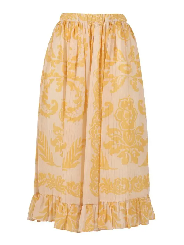 Etro Printed Skirt - Yellow