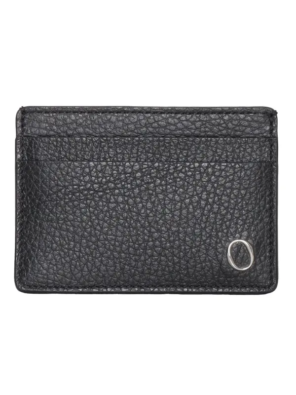ORTIGNI Textured Leather Card Holder - Red