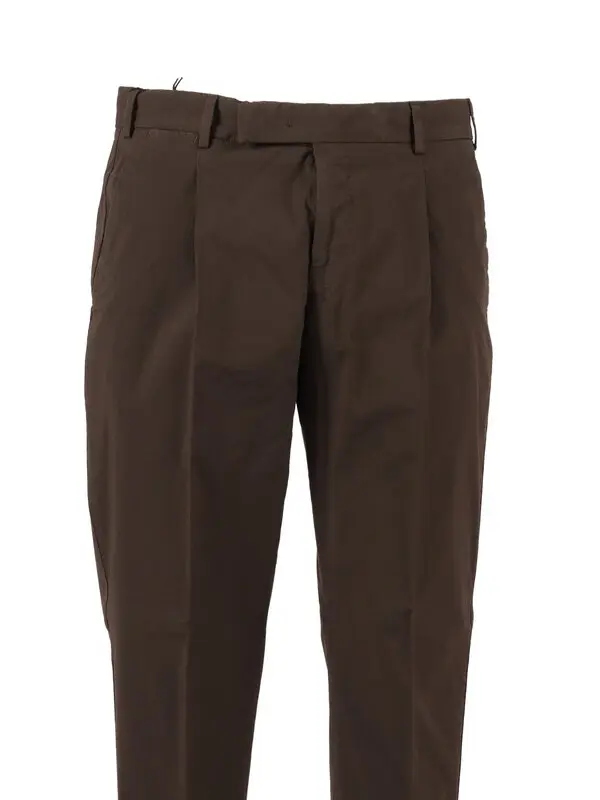 PT TORINO Pleated Trousers With Turn Up Hem
