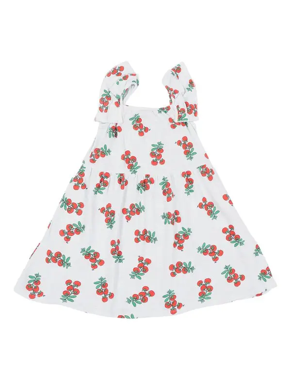 BOBO CHOSES Ruffled Dress With Tomato Print - Blu