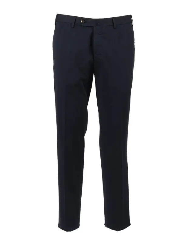 PT TORINO Slim Flat Front Trousers - Blu