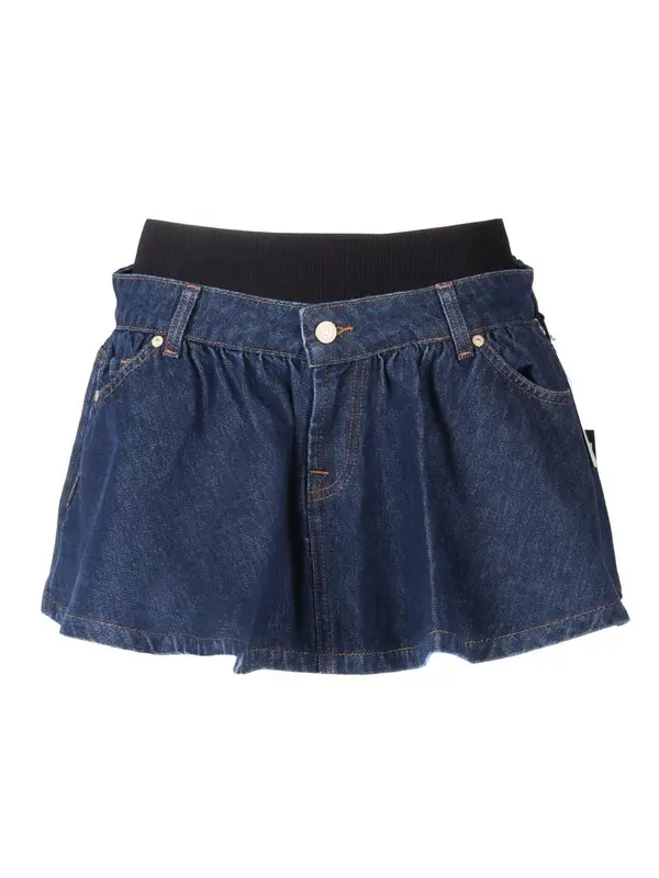 7 For All Mankind Banded Mini Skirt