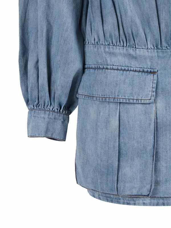 7 For All Mankind Utility Mini Dress - Blu