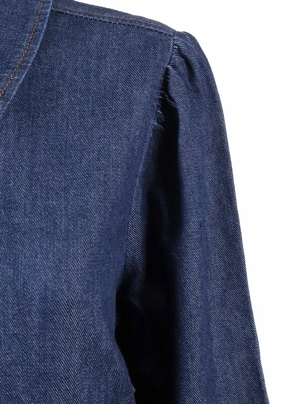 7 For All Mankind Puff Sleeves Halona Shirt - Blu