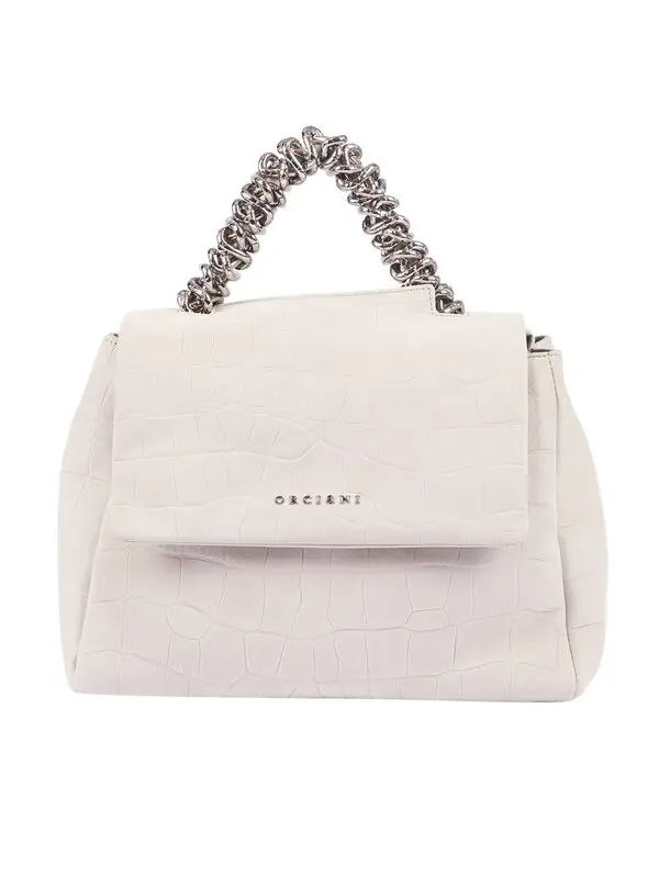 ORTIGNI Top Handle Bag - White