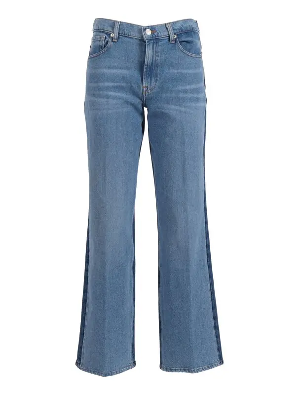 7 For All Mankind Stovepipe Straight Jeans - Blu