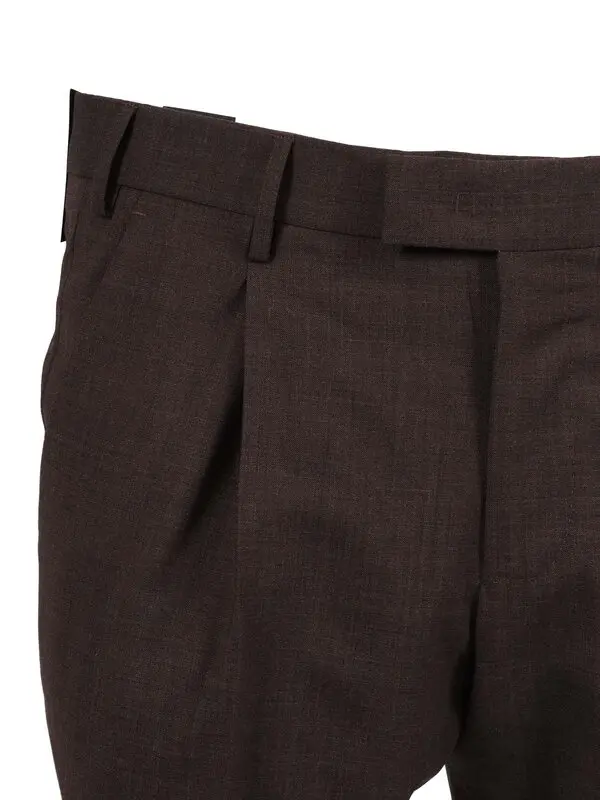 PT TORINO Pleated Trousers With Flap Pockets And Turn Up - Red