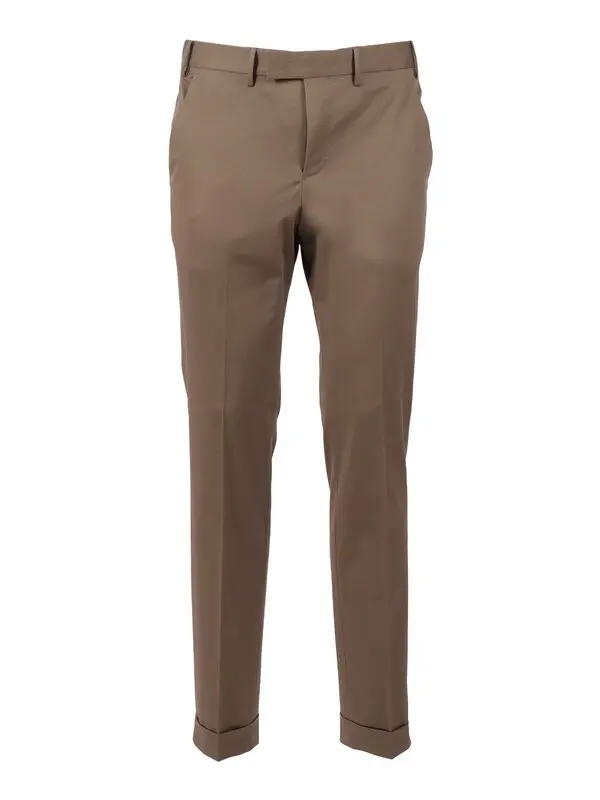 PT TORINO Trousers With Diagonal And Flap Pockets - Green