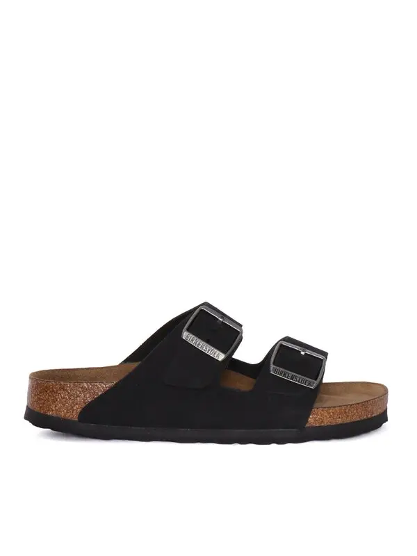 BIRKENSTOCK Arizona Sfb Nubuck Leather Sandals - Red