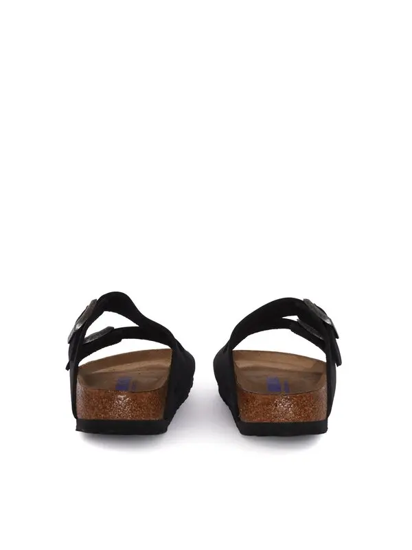 BIRKENSTOCK Arizona Sfb Nubuck Leather Sandals - Red