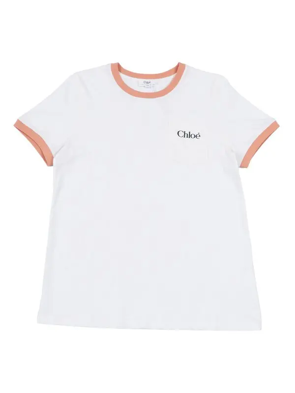 Chloé T-shirt In Organic Cotton Jersey - White
