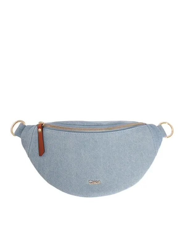 Chloé Bumbag In Organic Cotton Denim - Blue