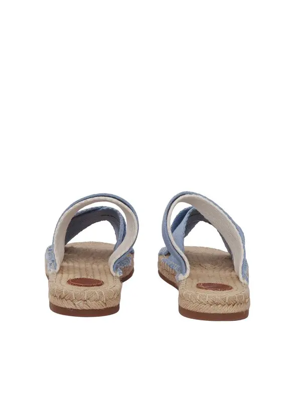 Chloé Sandals With Logo Straps - Blu