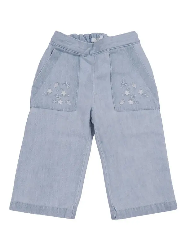 Chloé Floral Embroidered Denim Pant