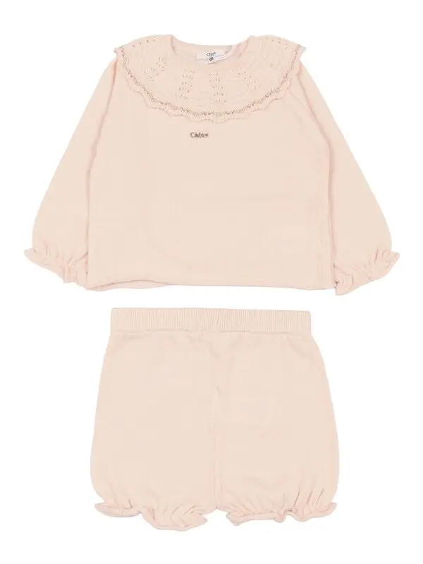 Chloé Cardigan And Bloomers Set - Red