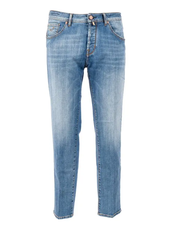 Jacob Cohen Cropped Slim Fit Pants - Blu