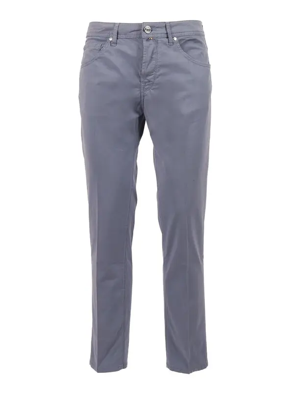 Jacob Cohen Five-pocket Cropped Slim-fit Pants - Blu