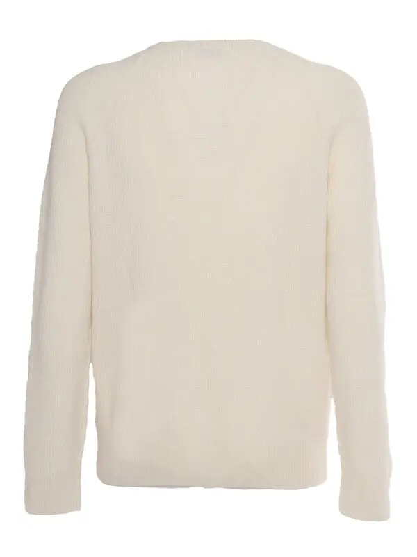 BALLANTYNE Round Neck Pullover - White