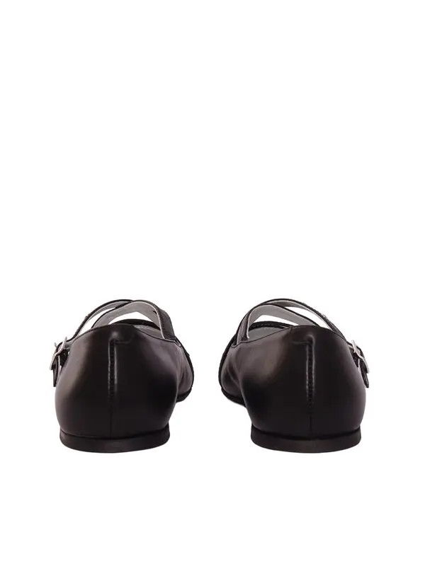 TWIN SET GIRL Leather Ballerinas