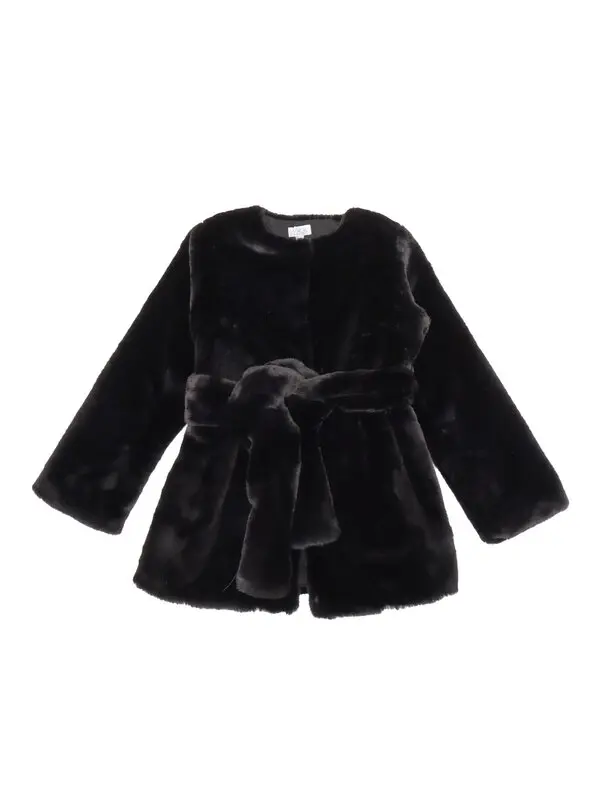 MAGIL Belted Faux Fur Jacket