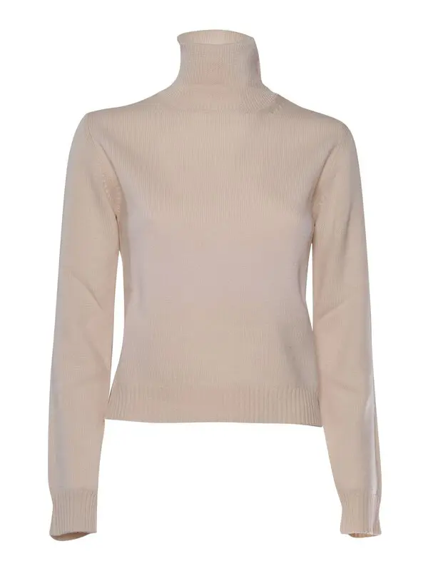BALLANTYNE Turtleneck Pullover - White